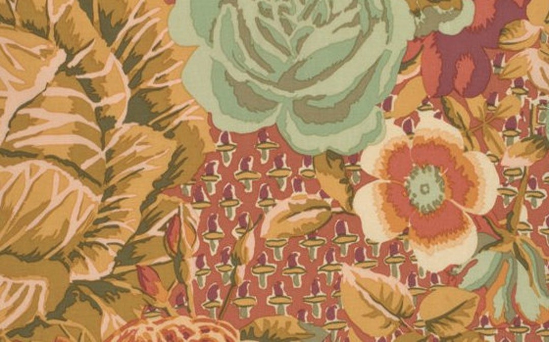 OOP Kaffe Fassett GP38 Cabbage and Rose Wood FQ - Etsy