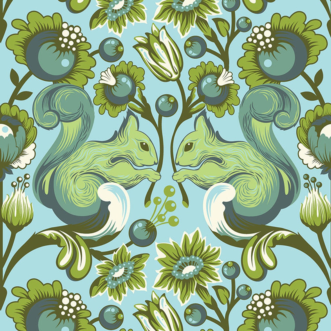 OOP Tula Pink Birds and Bees Squirrels Pool - 29" X WOF - Etsy