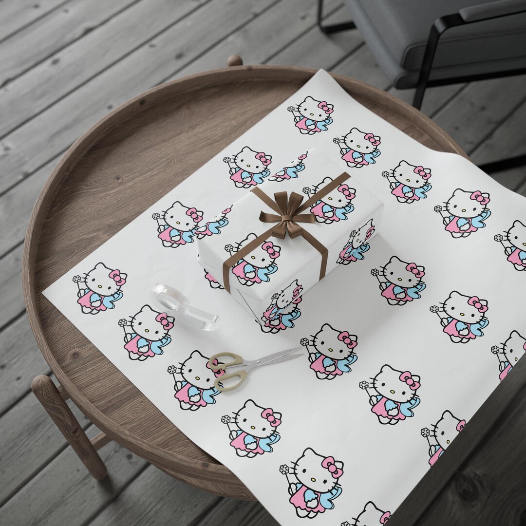 Cute Hello Kitty Wrapping Paper for Gifts, Birthday Present Wrap, Kids ...
