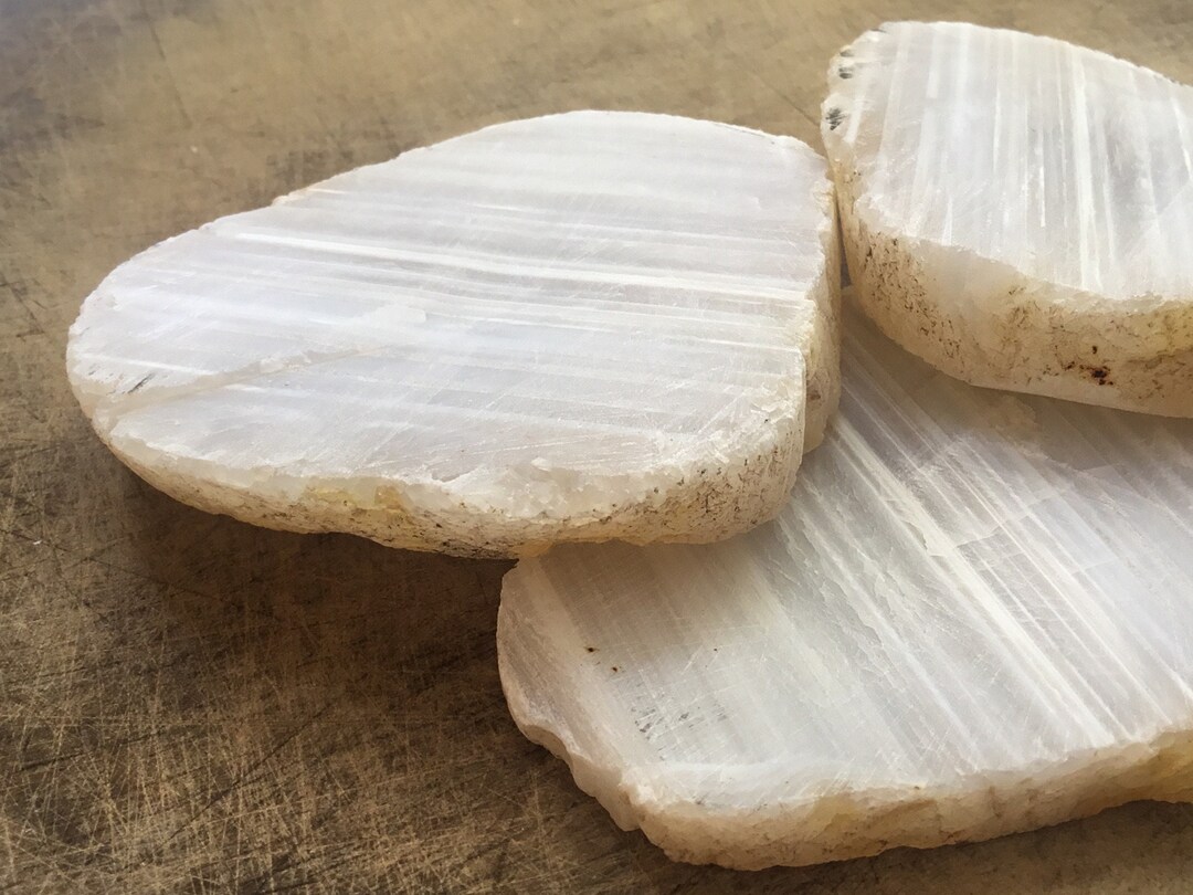 SUNDALAND WATERLINE AGATE Horizontal-banded White Agate Slab - Etsy