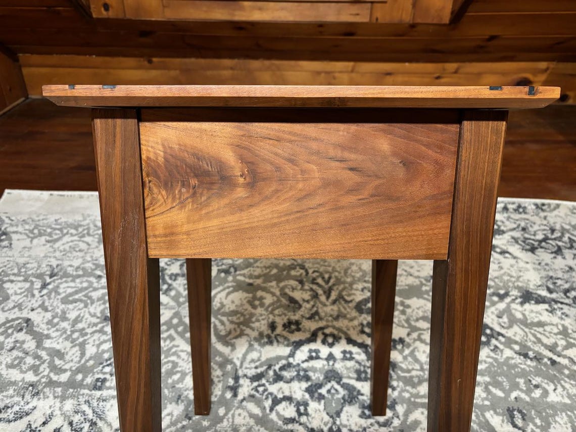 Walnut End/side Table With Epoxy Inlay - Etsy