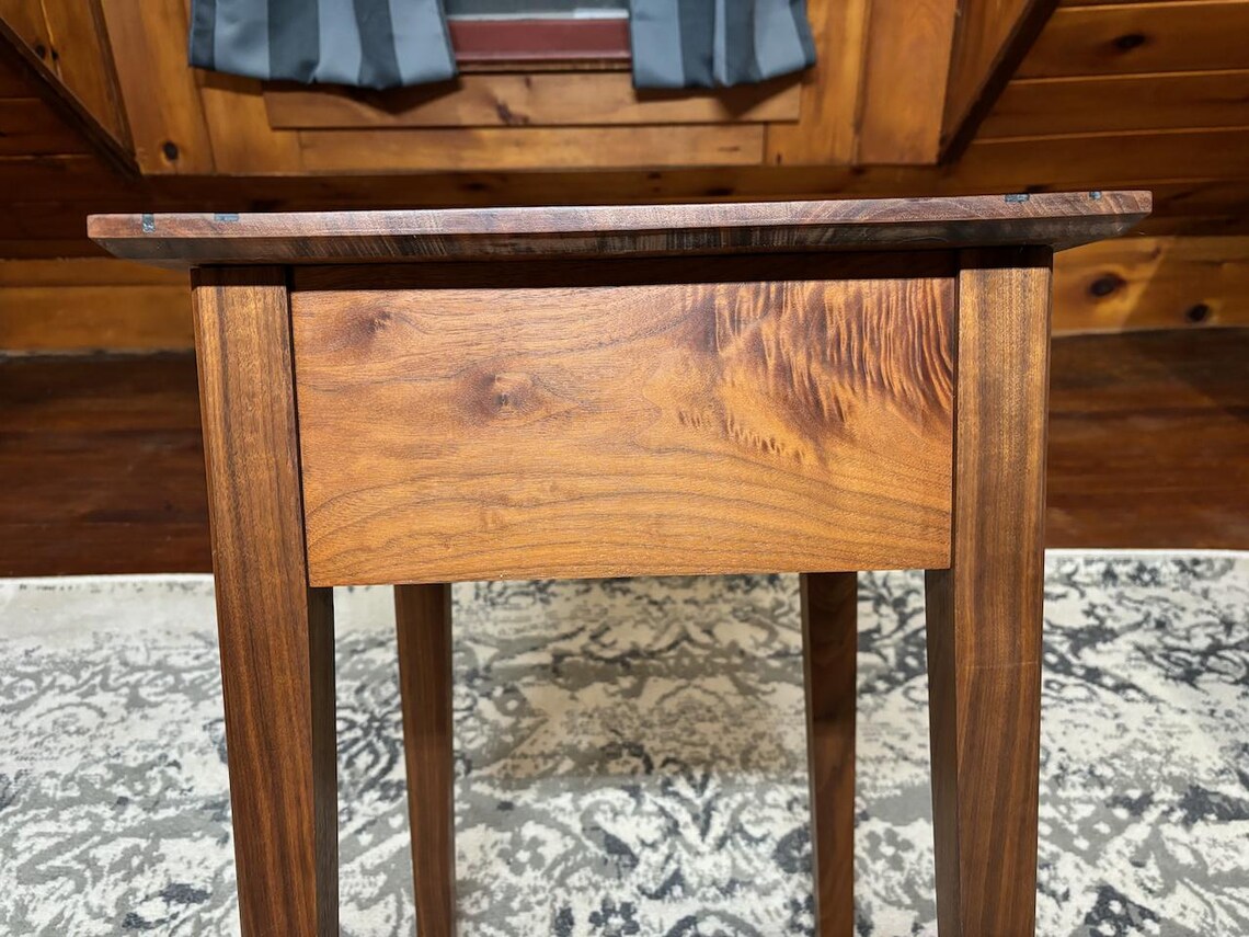 Walnut End/side Table With Epoxy Inlay - Etsy