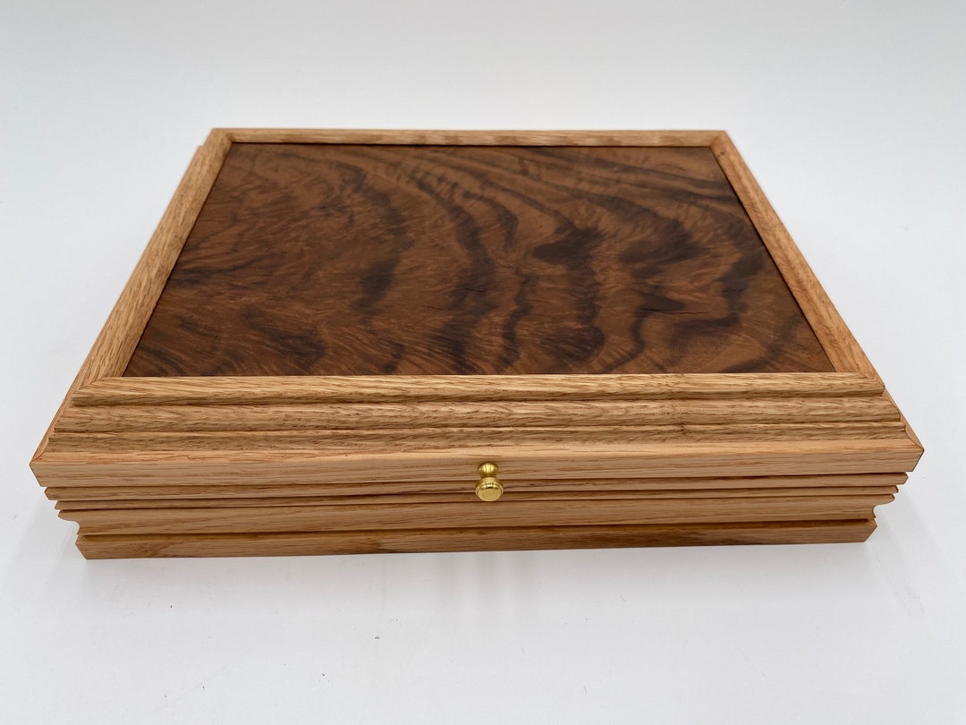 Jewelry Box Red Oak With Walnut Veneer - Etsy