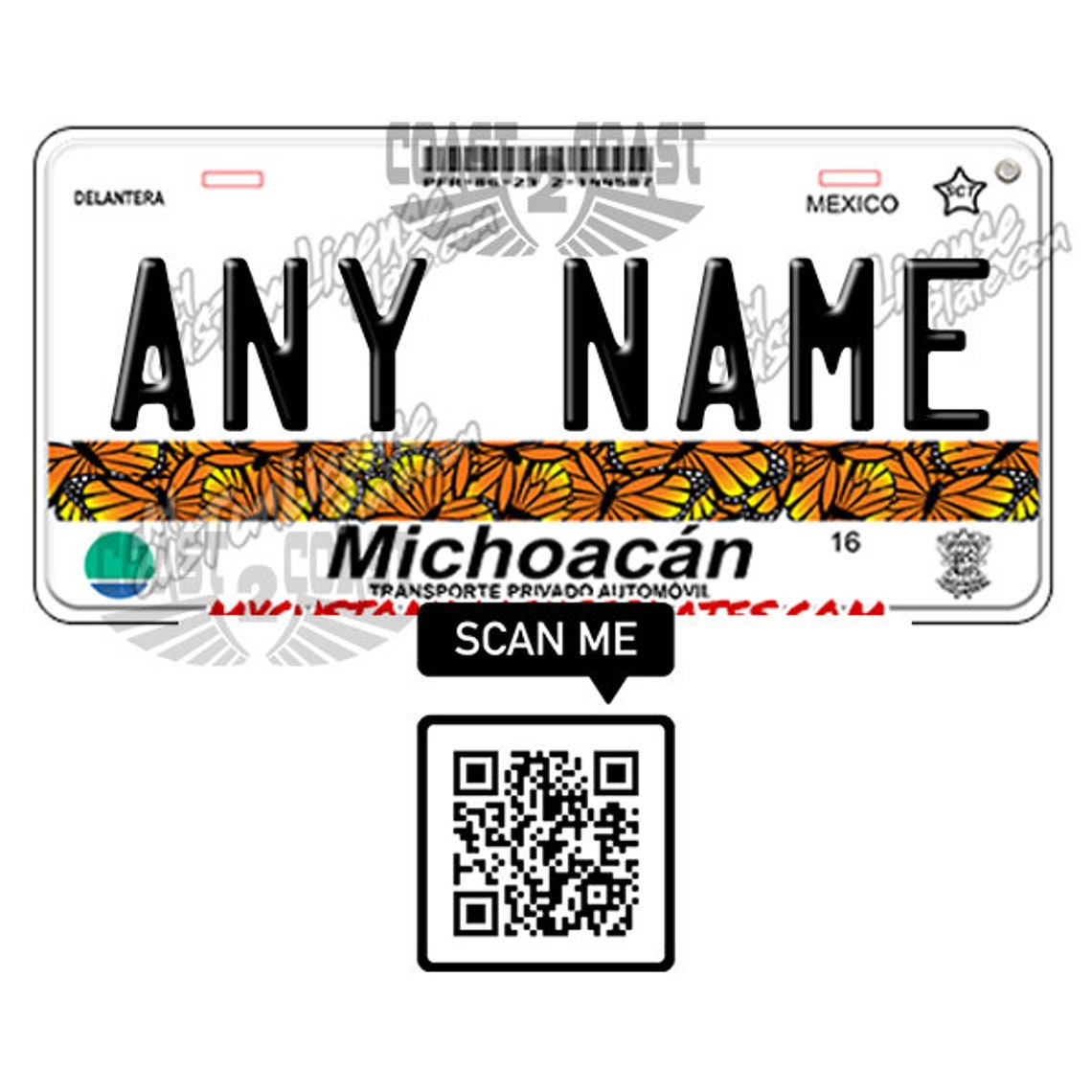 Michoacan Mexico Placa License Plate Different Styles | Etsy