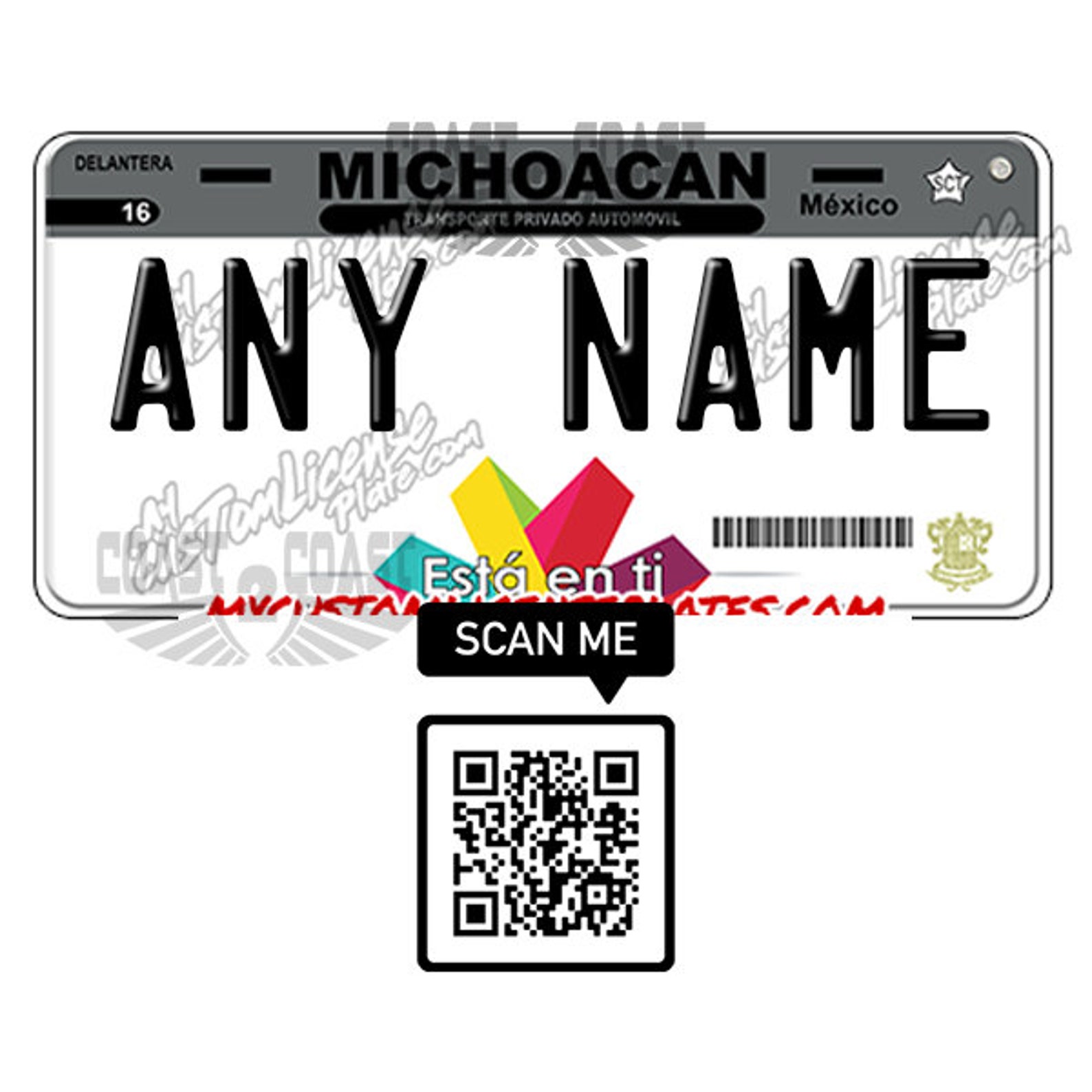 Michoacan Mexico Placa License Plate Different Styles - Etsy