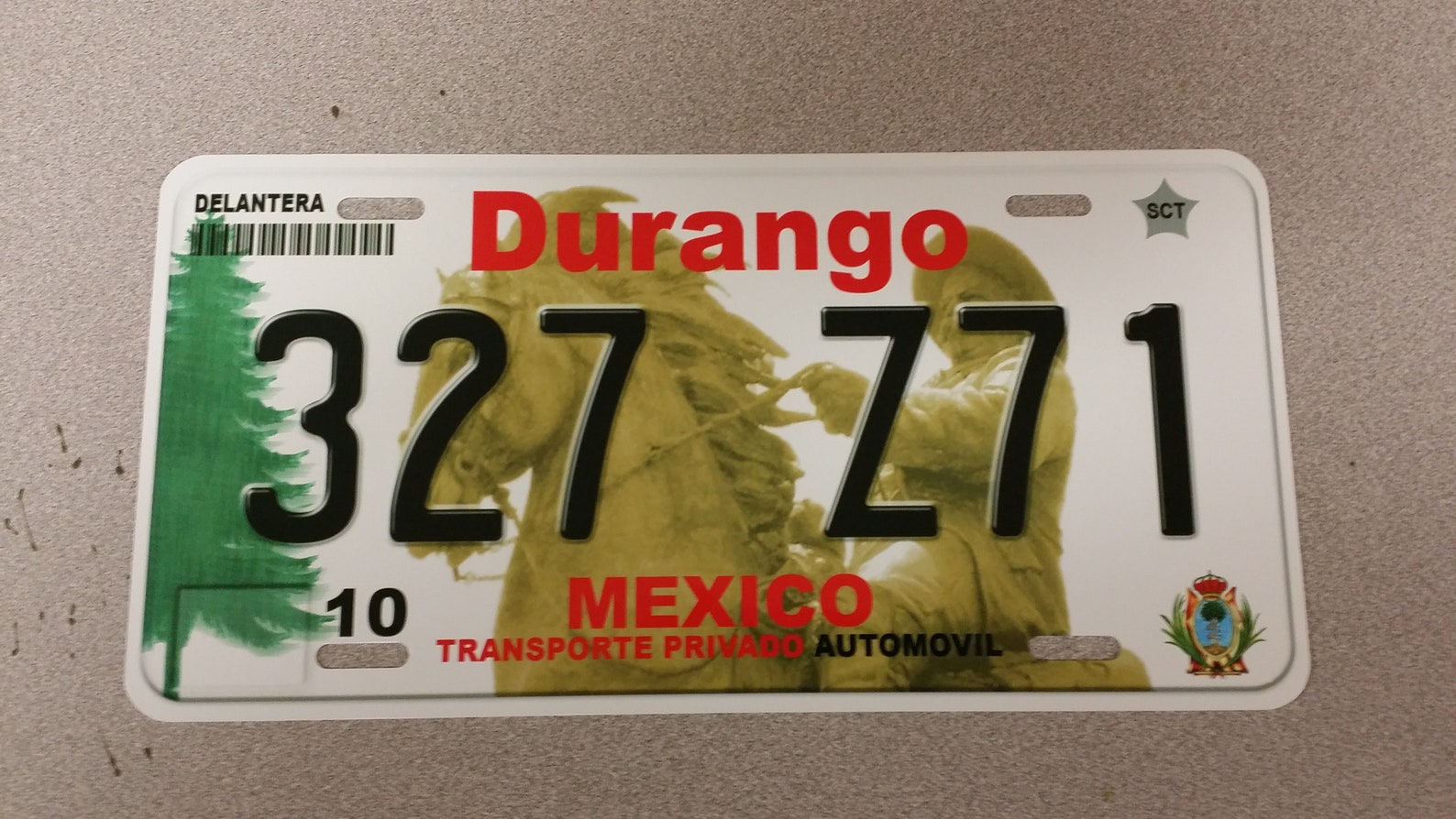Durango Mexico License Plate 01 - Etsy