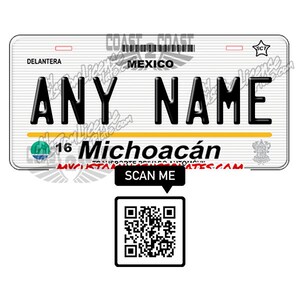 Michoacan Mexico Placa License Plate Different Styles - Etsy