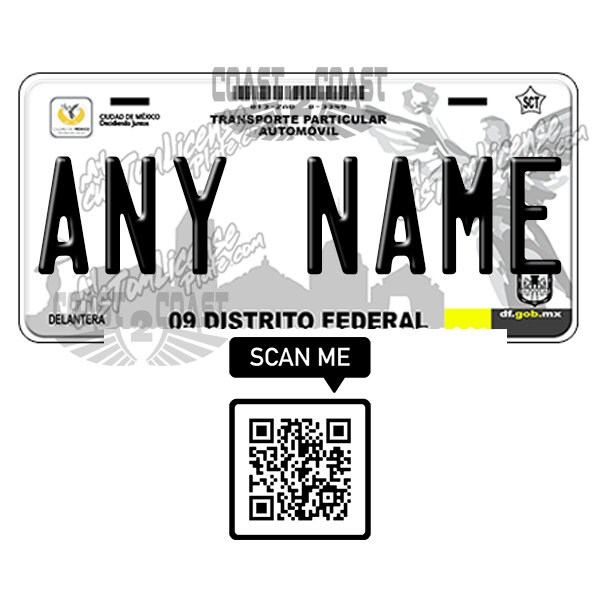Distrito Federal Mexico Placa License Plate Different Styles - Etsy