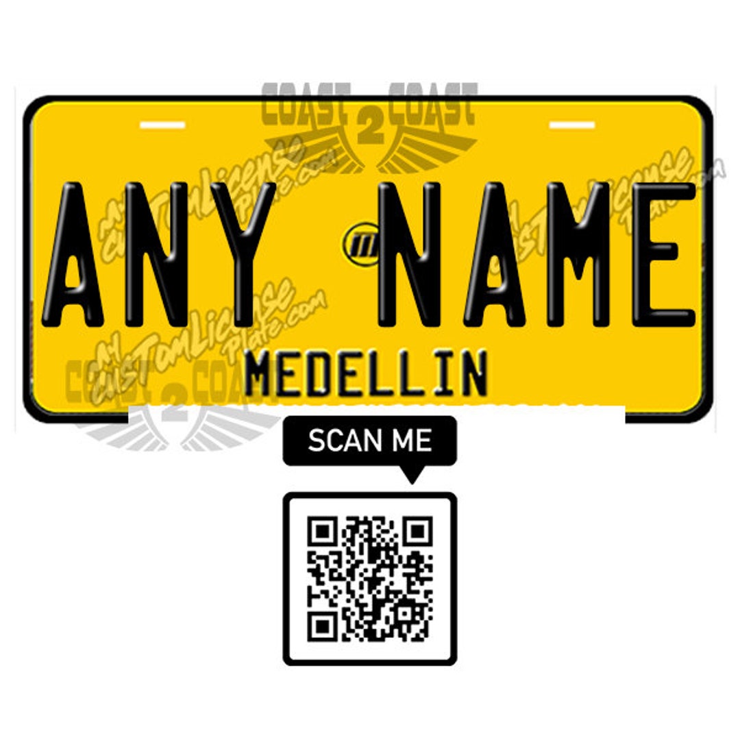 Colombia License Plate - Etsy