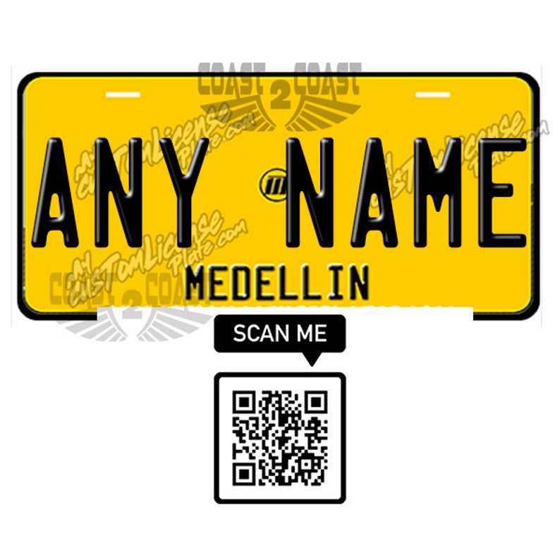 Colombia License Plate - Etsy