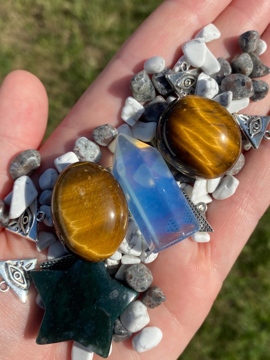 Crystal Confetti - 100 Grams - Opalite - Tigers Eye - Moss Agate ...