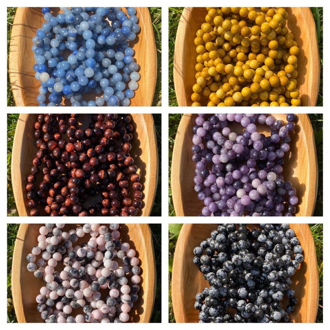 High Quality Bulk Bracelet Lot / Gemstone Beaded Bracelet - 6mm / 8mm - 7.5" - 50 Pieces - Etsy