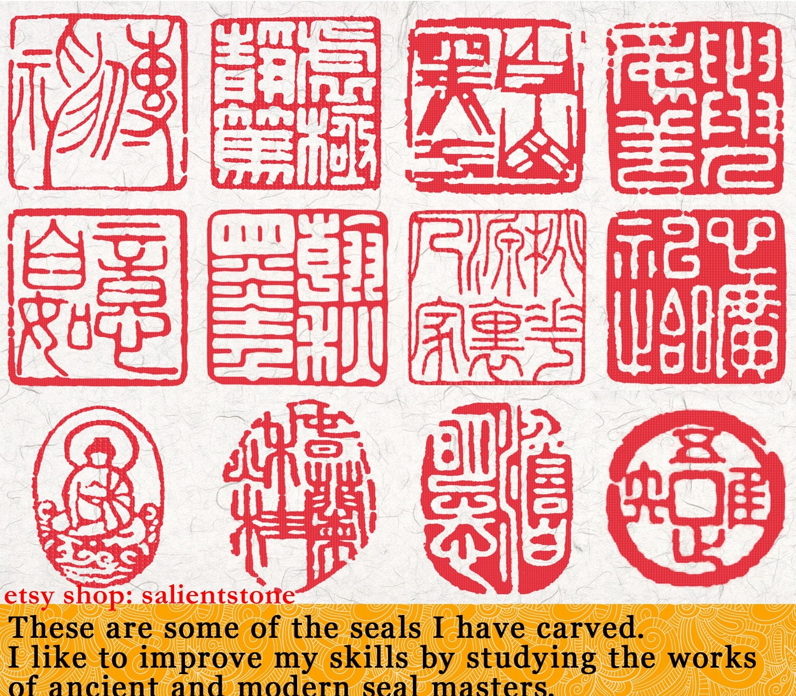 Plum Blossom Chinese Seal Custom Gift Handmade Stone Stamp by | Etsy