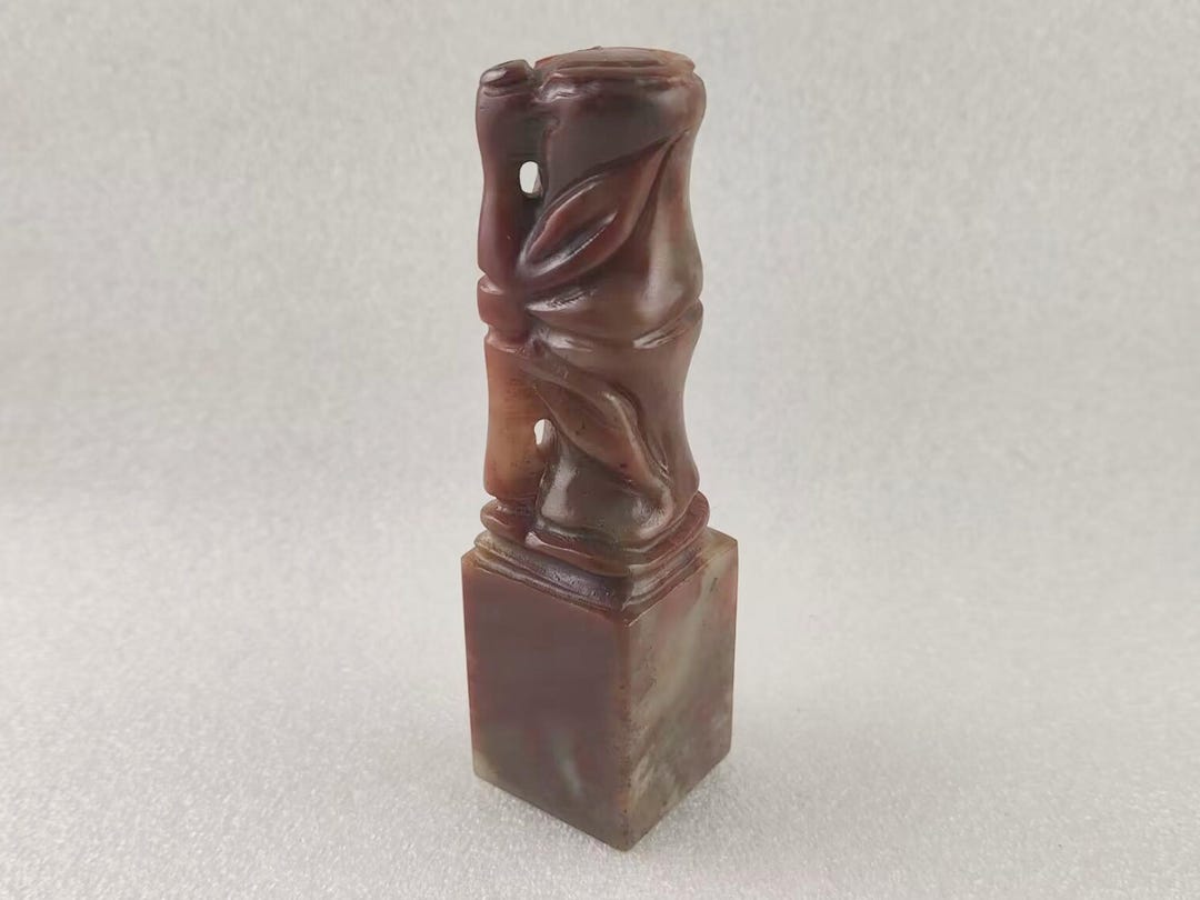 Customized Bamboo Shape Chinese Seal Handmade Stone Stamp Chisel Carved ...