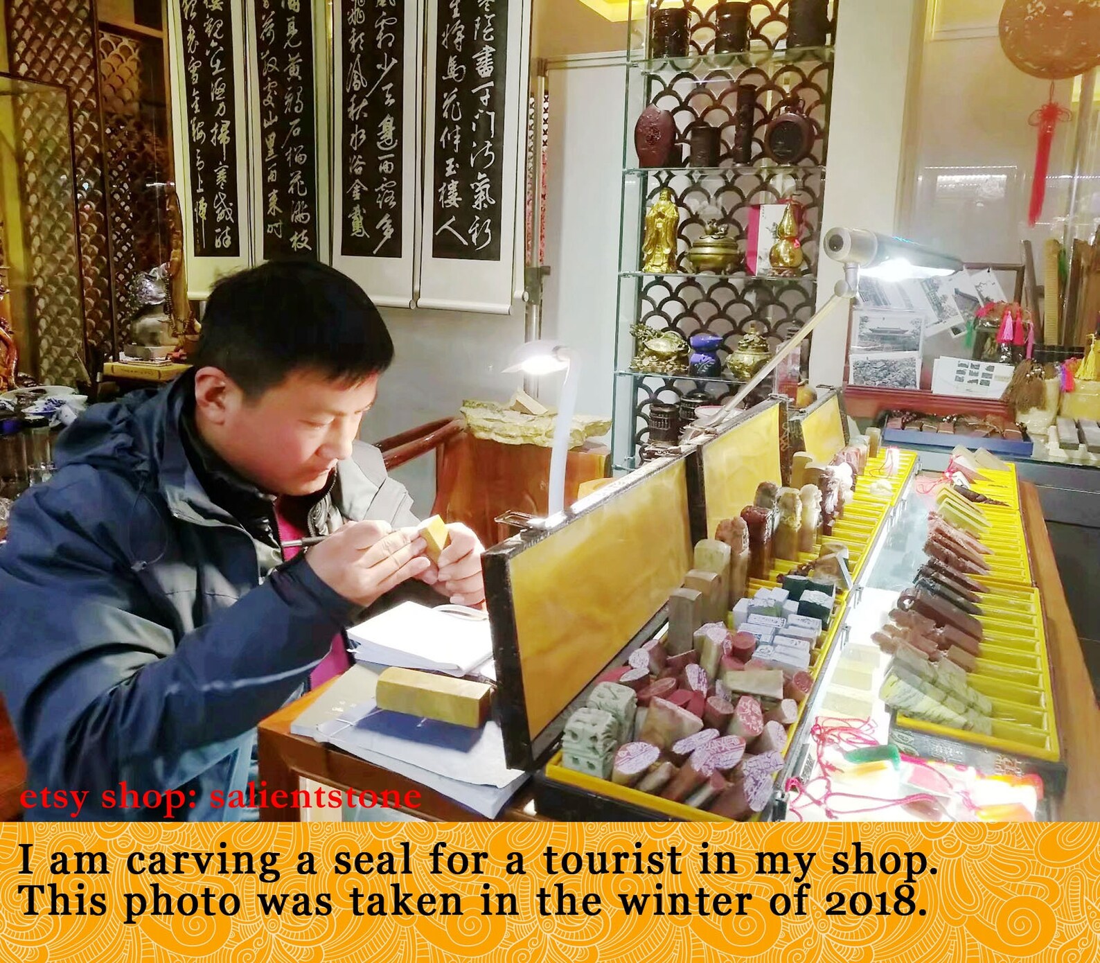 Young Monk Chinese Seal Custom Hanko Birthday Gift Stone Stamp - Etsy