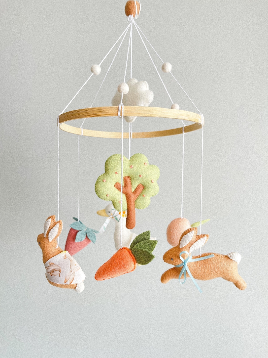 Peter Rabbit Mobile/rabbit Felt Mobile/mobile With Bunnies/bunny ...