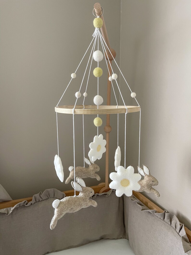 Baby Mobile/ Nursery Felt Mobile/felt Mobile/felt Rabbit/felt - Etsy