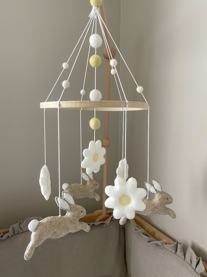 Baby Mobile/ Nursery Felt Mobile/felt Mobile/felt Rabbit/felt - Etsy