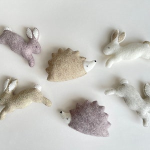 Baby Mobile/ Nursery Felt Mobile/felt Mobile/felt Rabbit/felt Bunny ...
