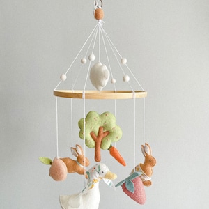 Peter Rabbit Mobile/rabbit Felt Mobile/mobile With Bunnies/bunny ...