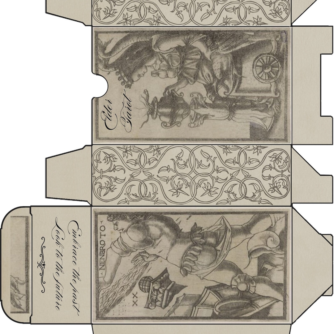 Printable Elder Tarot Box DIY Divination Box for Personalised Crafted ...