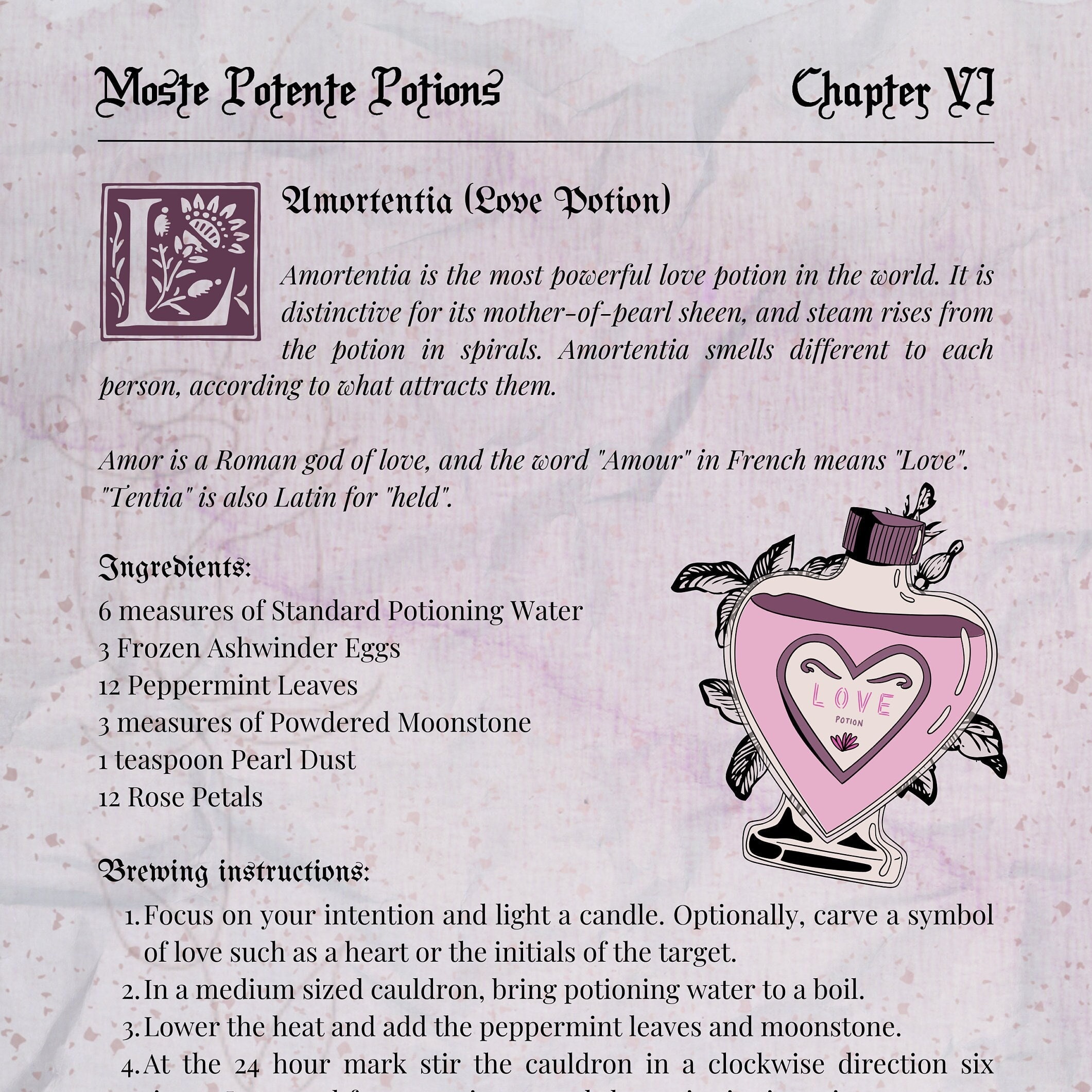 Harry Potter Amortentia Potion Recipe | Bryont Blog