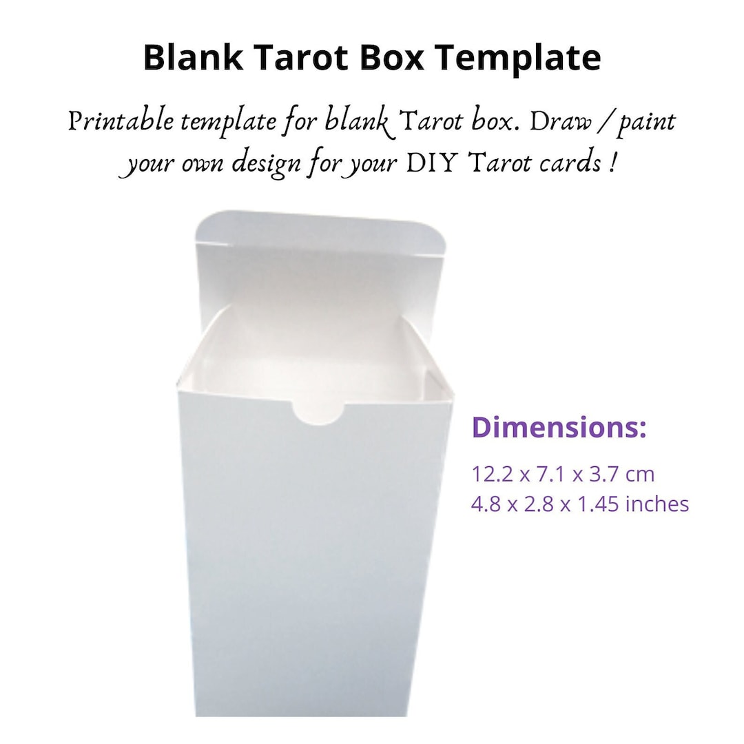 Printable DIY Blank Tarot Box Draw It Yourself Divination Box to ...