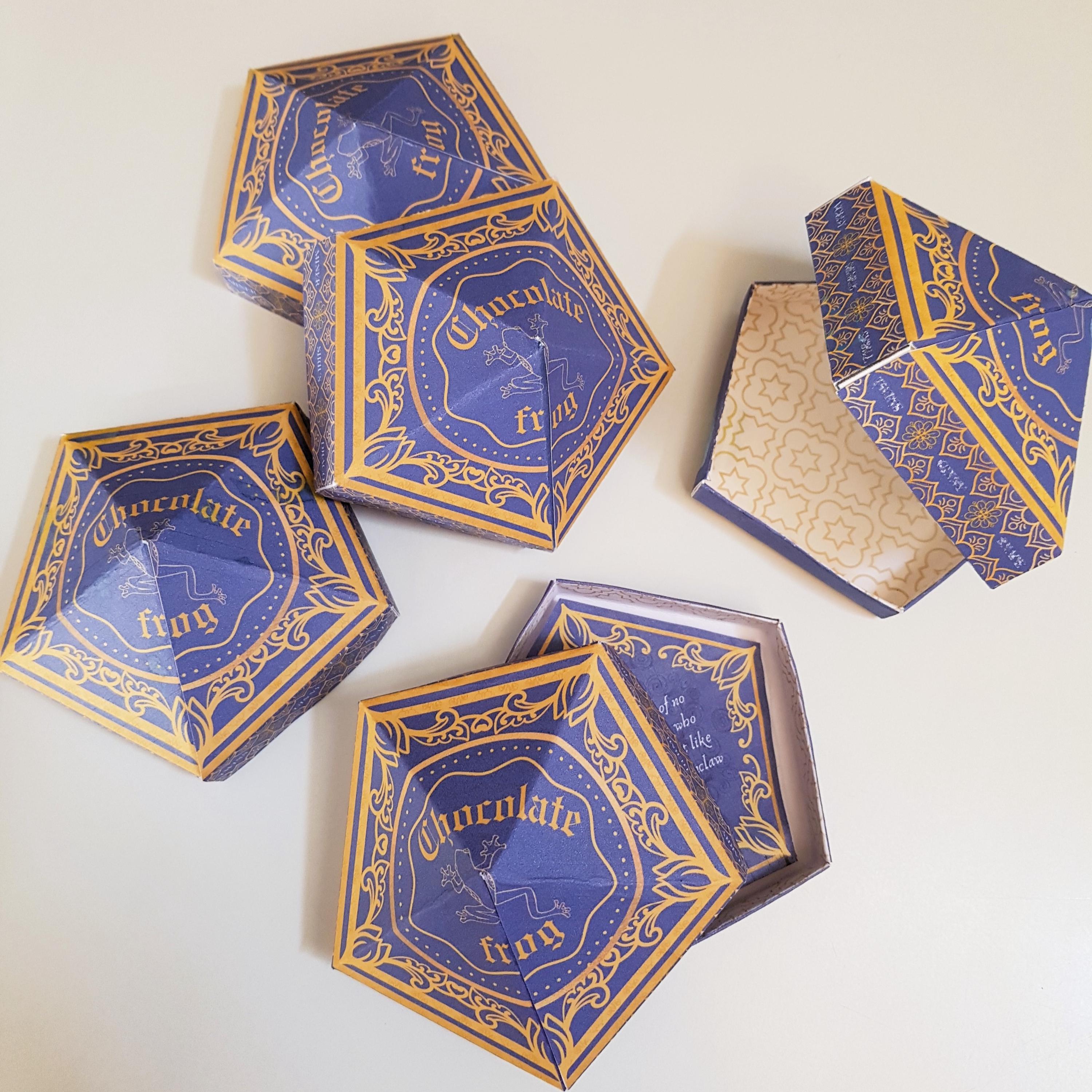 2 Parts Printable Chocolate Frog Box: Wizard Party Favor Trolley Candy ...