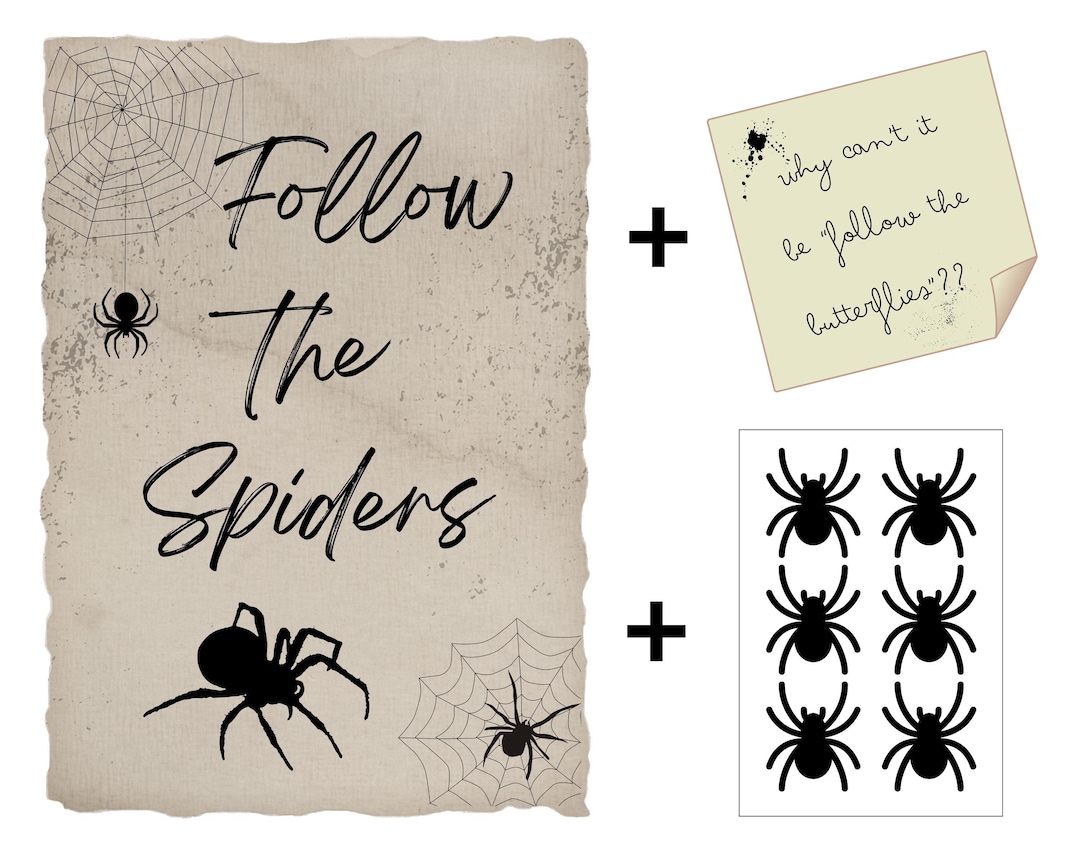 Follow the Spiders Printable Sign Poster for Wizard Themed Events Party ...