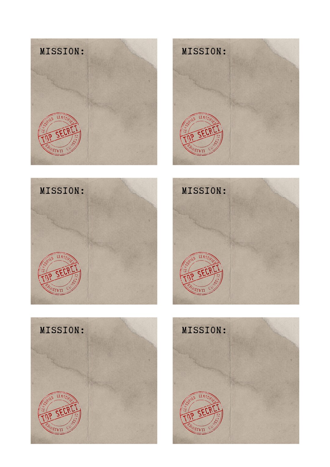 Printable Top Secret Mission Sticky Notes Post It Notes for to Do List ...