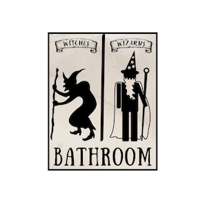 Wizards & Witches Bathroom Sign Printable Items for Wizard Themed ...