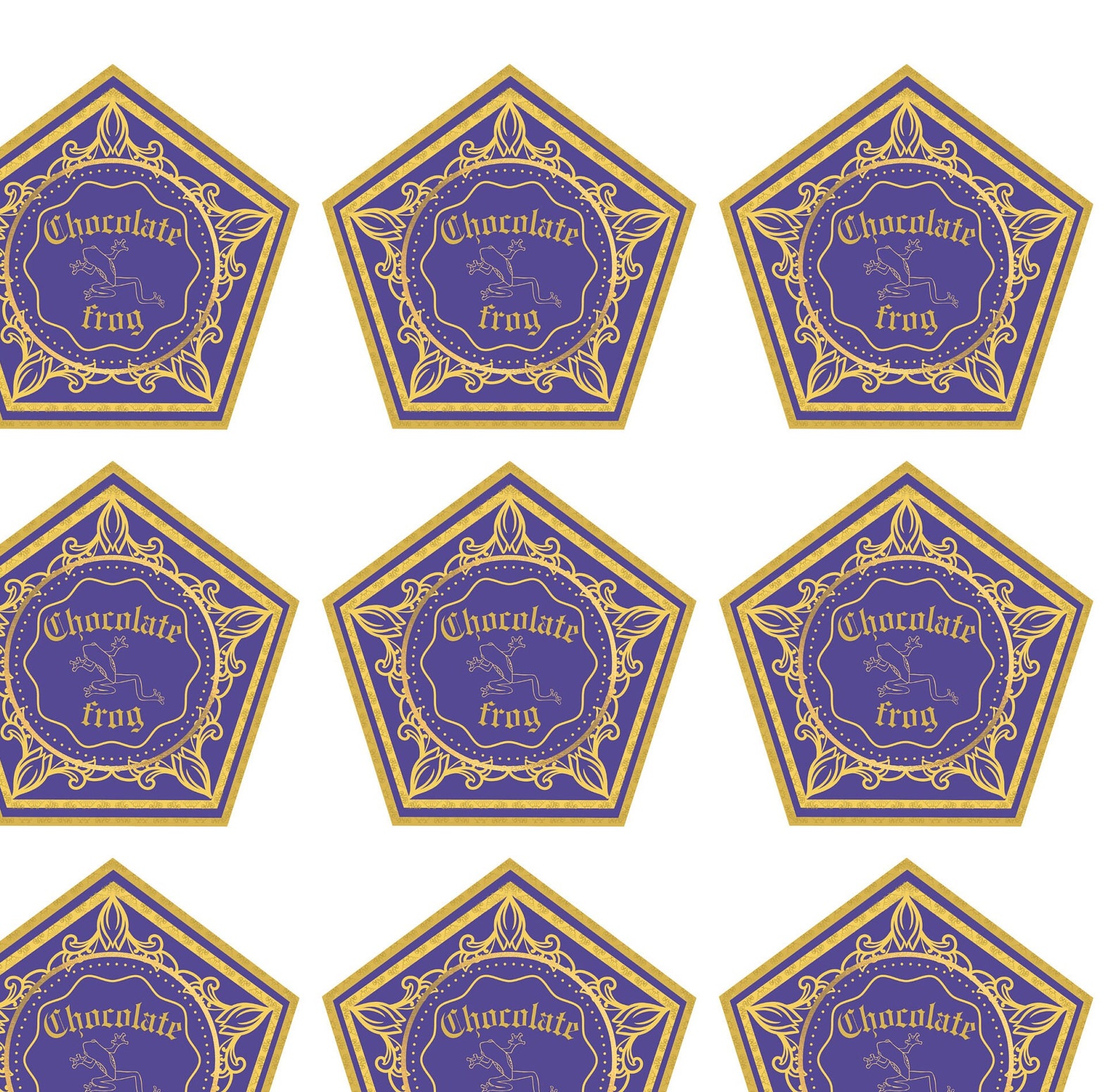 Printable Chocolate Frog Stickersheet for Gifts Party Props Packaging ...