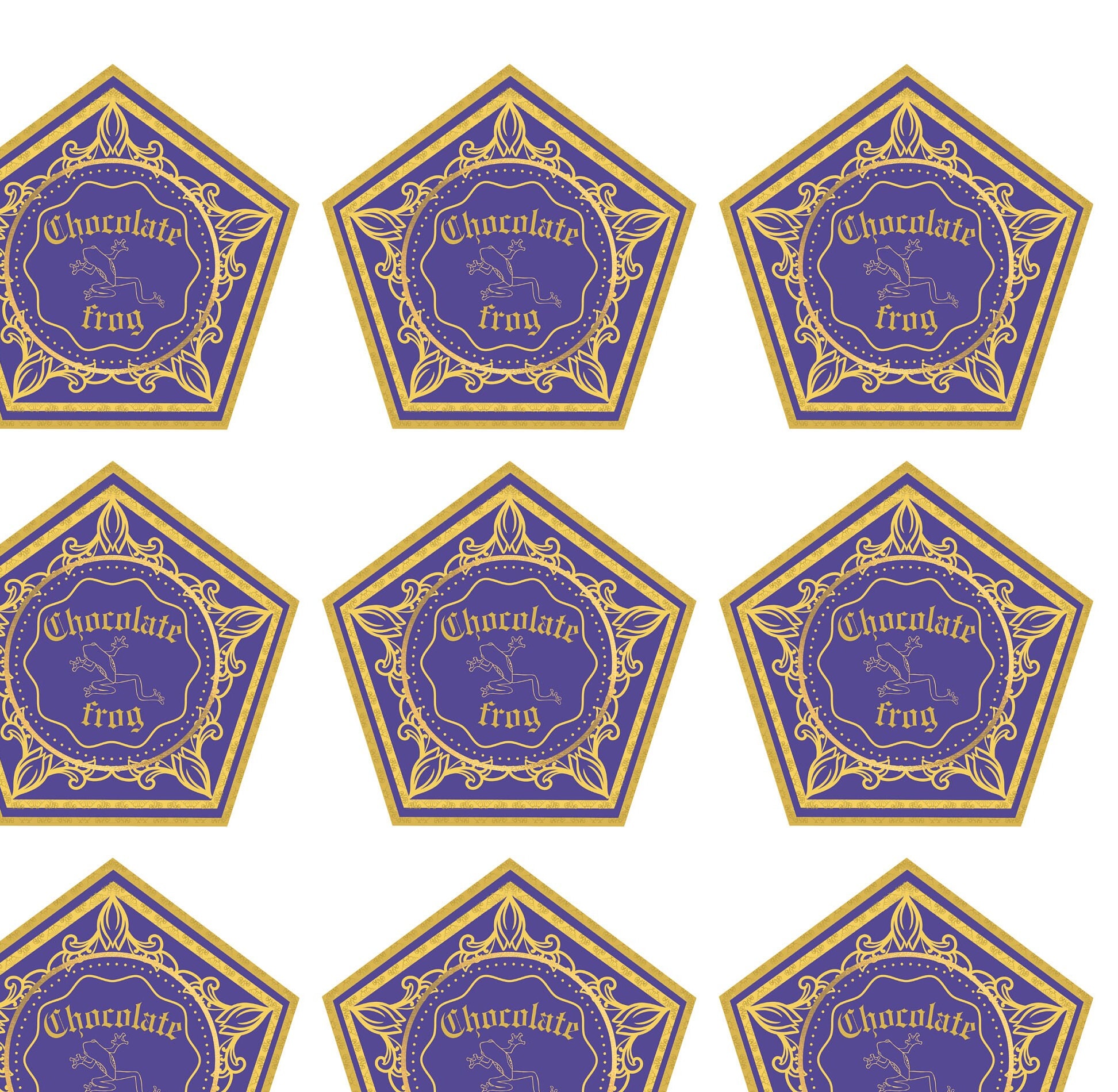 Printable Chocolate Frog Stickersheet for Gifts Party Props Packaging ...