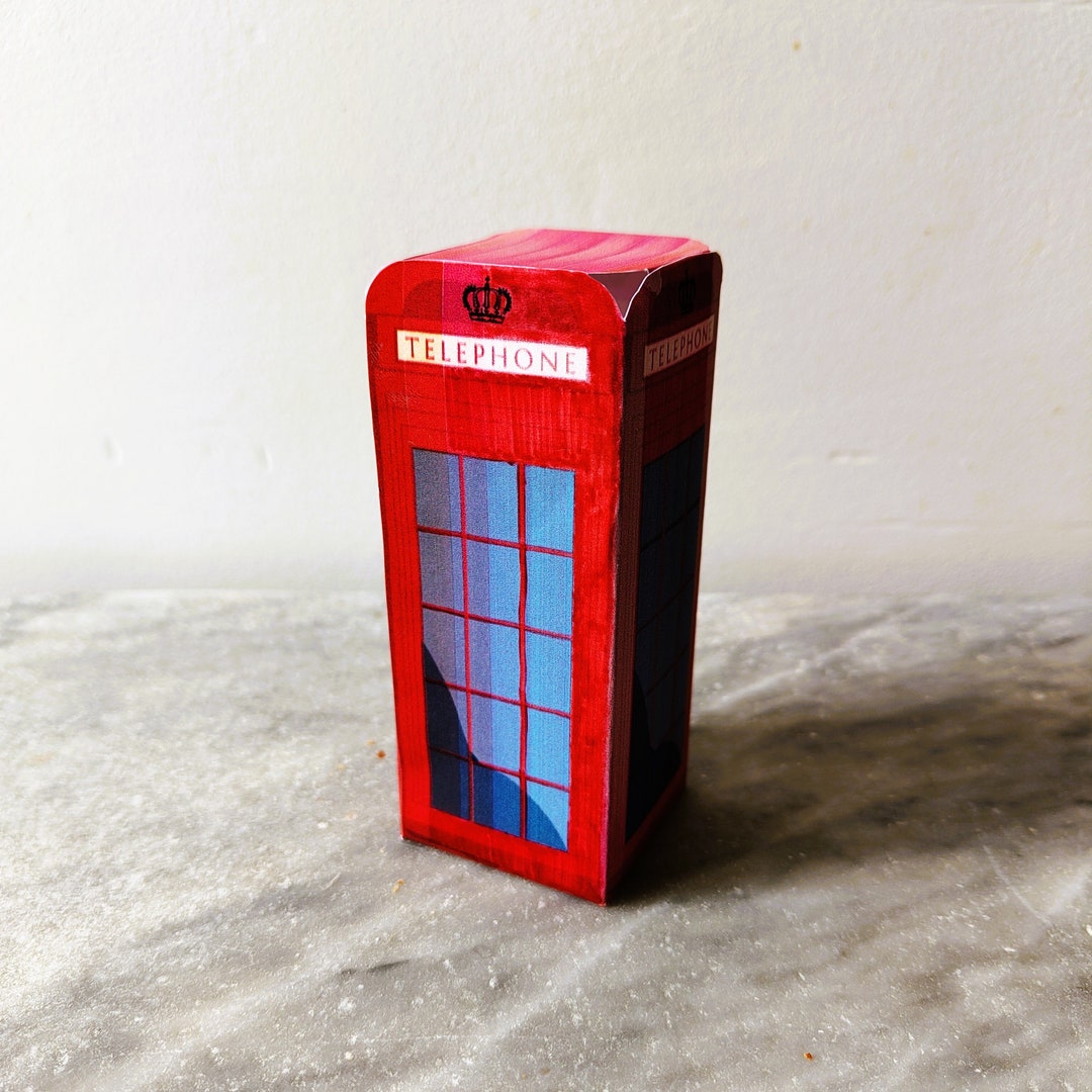 Printable London Phone Booth Box Party Props Candy Container Gift ...