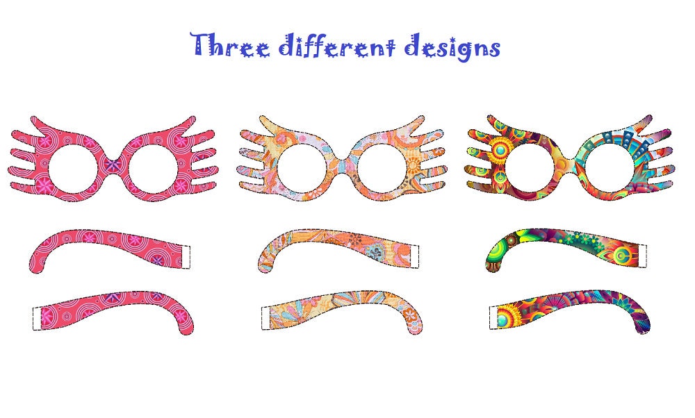 Loony Printable Finger Glasses Funky Spectrespecs Witch - Etsy