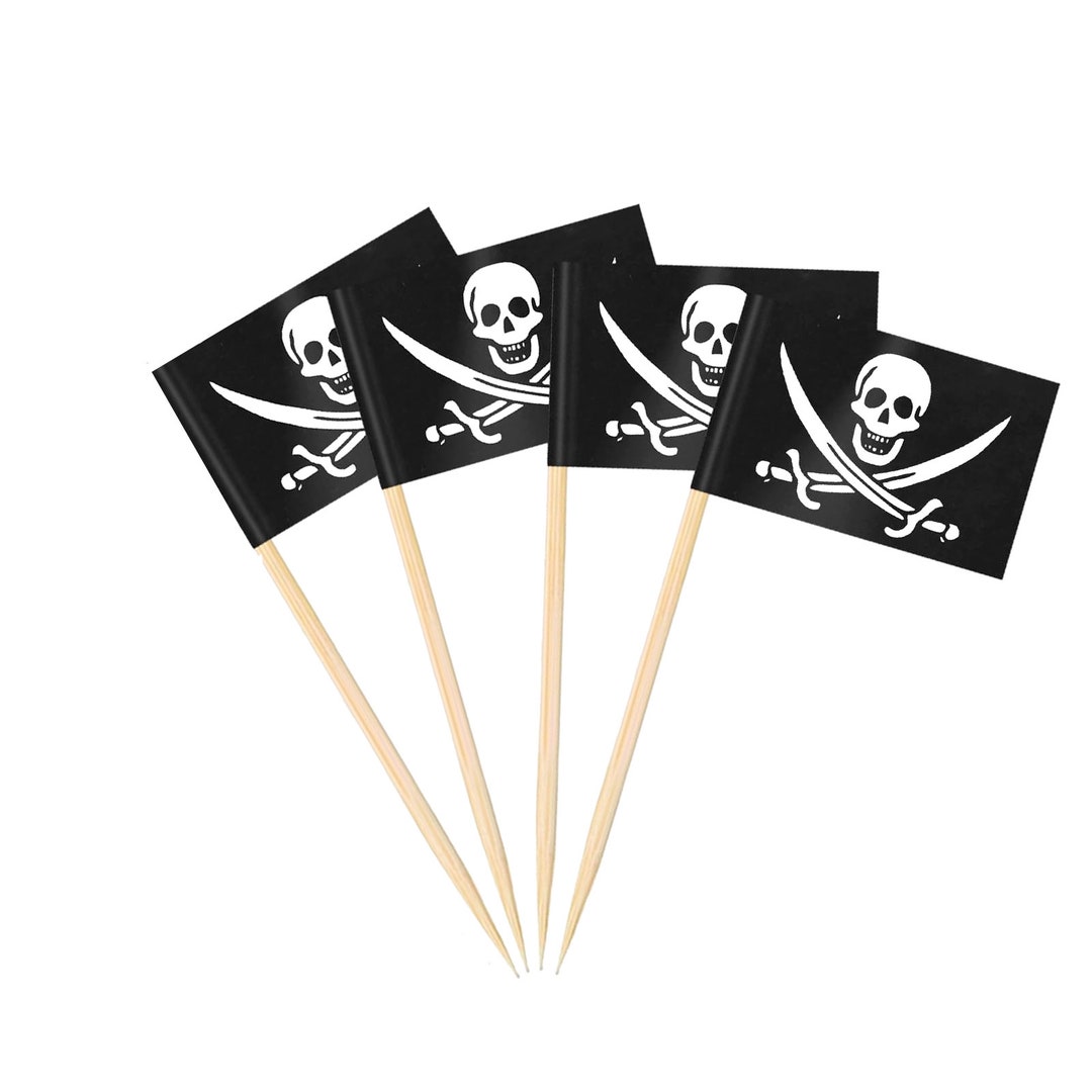 Pirate Skull Toothpick Flags Printable for Party Treats Pirate Themed ...