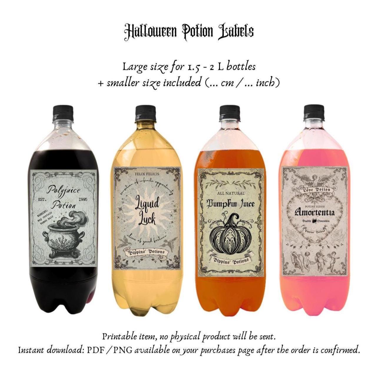 Printable Party Potion Labels - DIY Potions Wizard Themed Craft ...