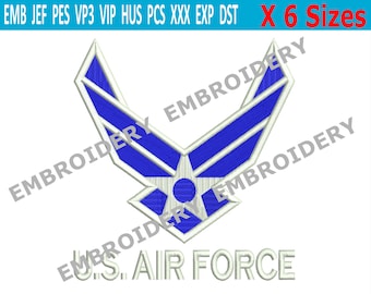 Air force embroidery | Etsy