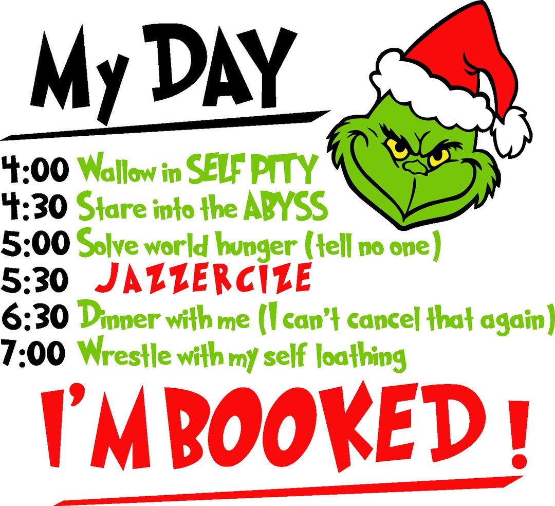 Grinch: Mi día SVG, PNG, DXF Descarga instantánea - Etsy México