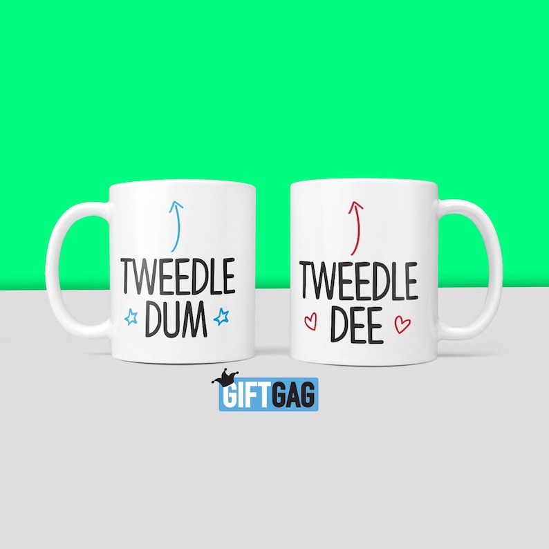 Tweedle Dum & Tweedle Dee Gift Mug Set Funny Gifts For | Etsy