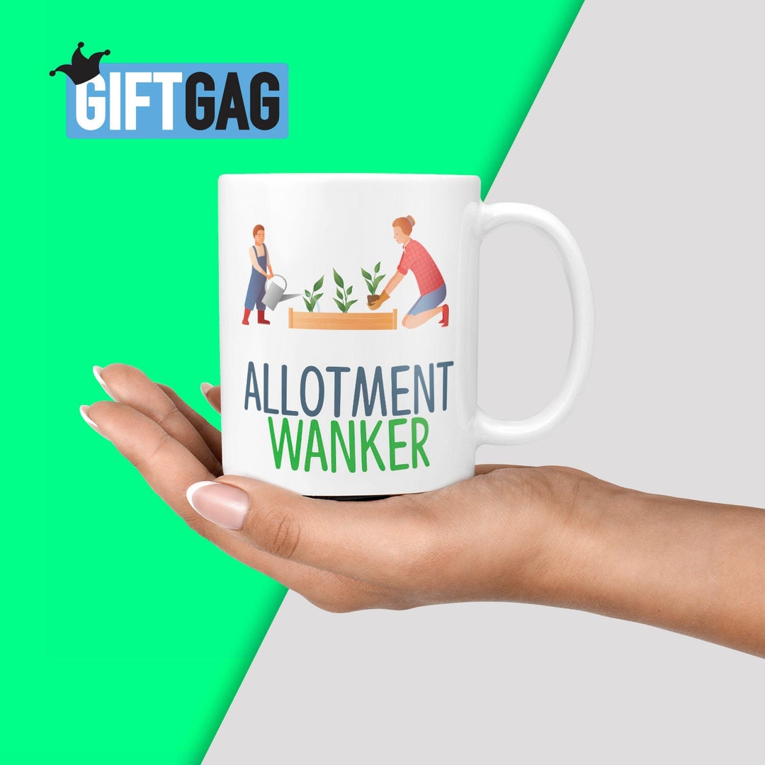Allotment Wanker Gift Mug - Funny Gifts for Gardener Humour Christmas ...