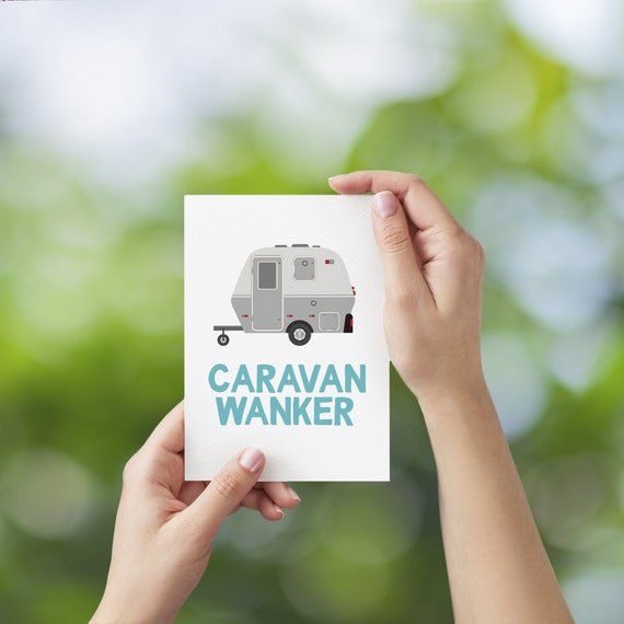 Caravan Wanker Greeting Card Funny Cards Gypsy for Him or | Etsy