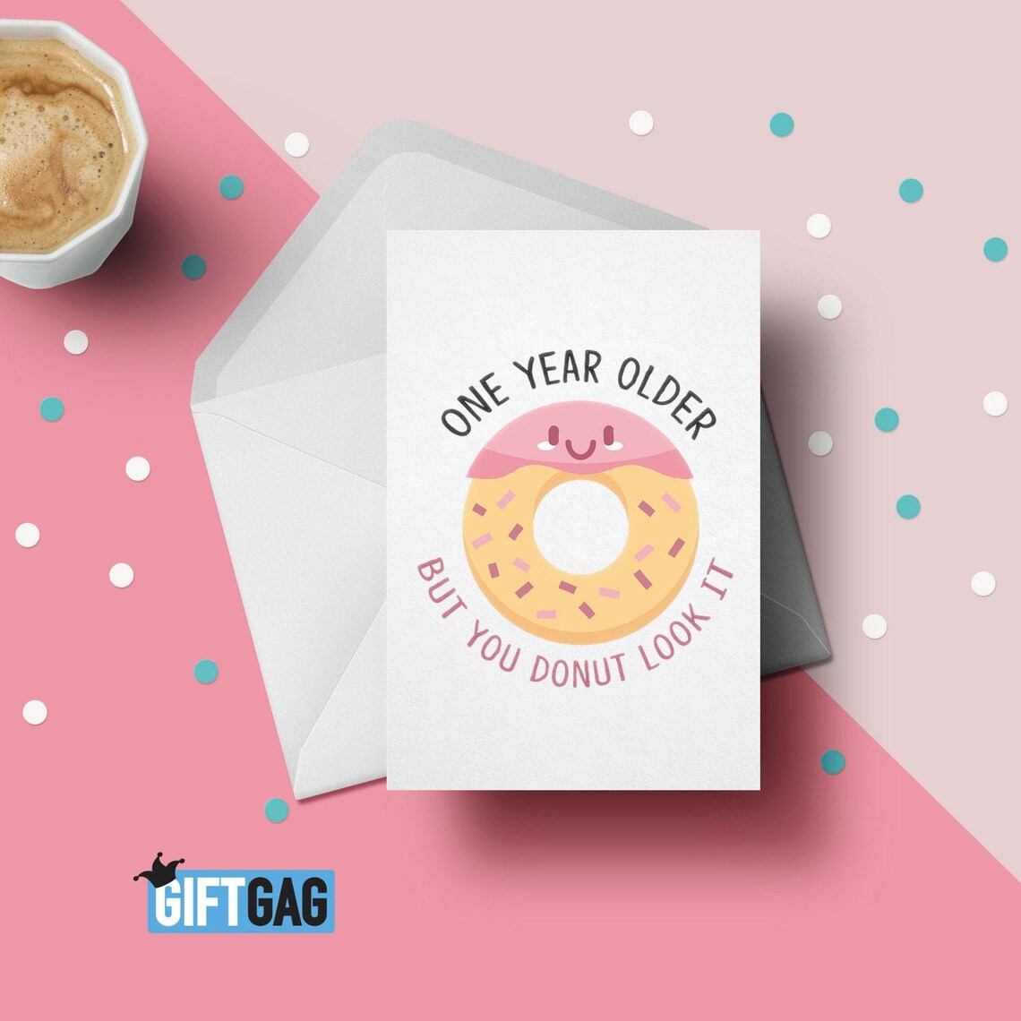 Funny Donut Birthday Greeting Card Profanity Cards Hilarious | Etsy