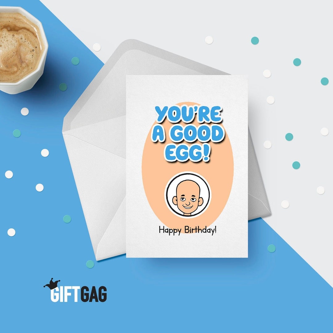 Funny Birthday Greeting Cards for Bald Friends, Bald Dad Birthday, Good ...