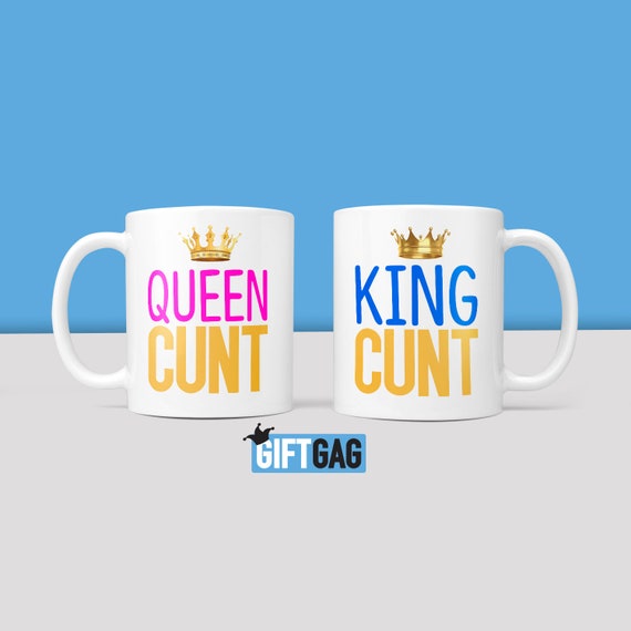 King And Queen Cunt T Mug Set Funny Ts For Cunts Humour Etsy Uk