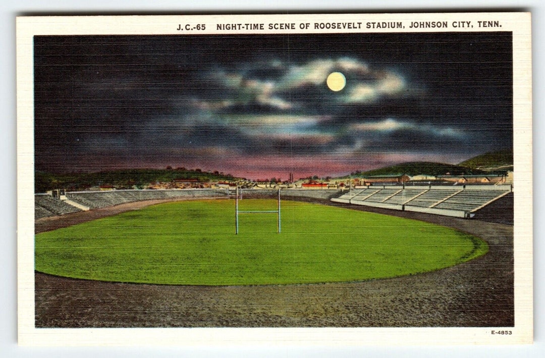 Night-time Scene Moonlight Roosevelt Stadium Johnson City Tennessee ...