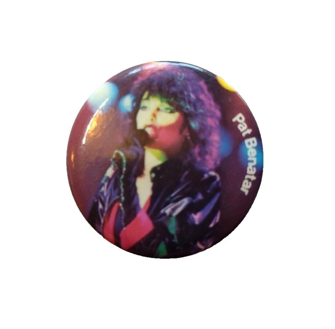 Pat Benatar Badge Pinback Button Original Vintage Live Shot Pop Rock ...
