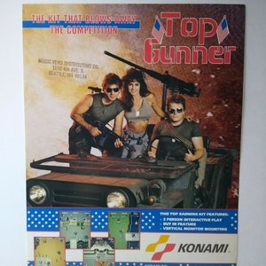 Top Gunner Arcade Flyer Original 1986 Video Game Combat - Etsy