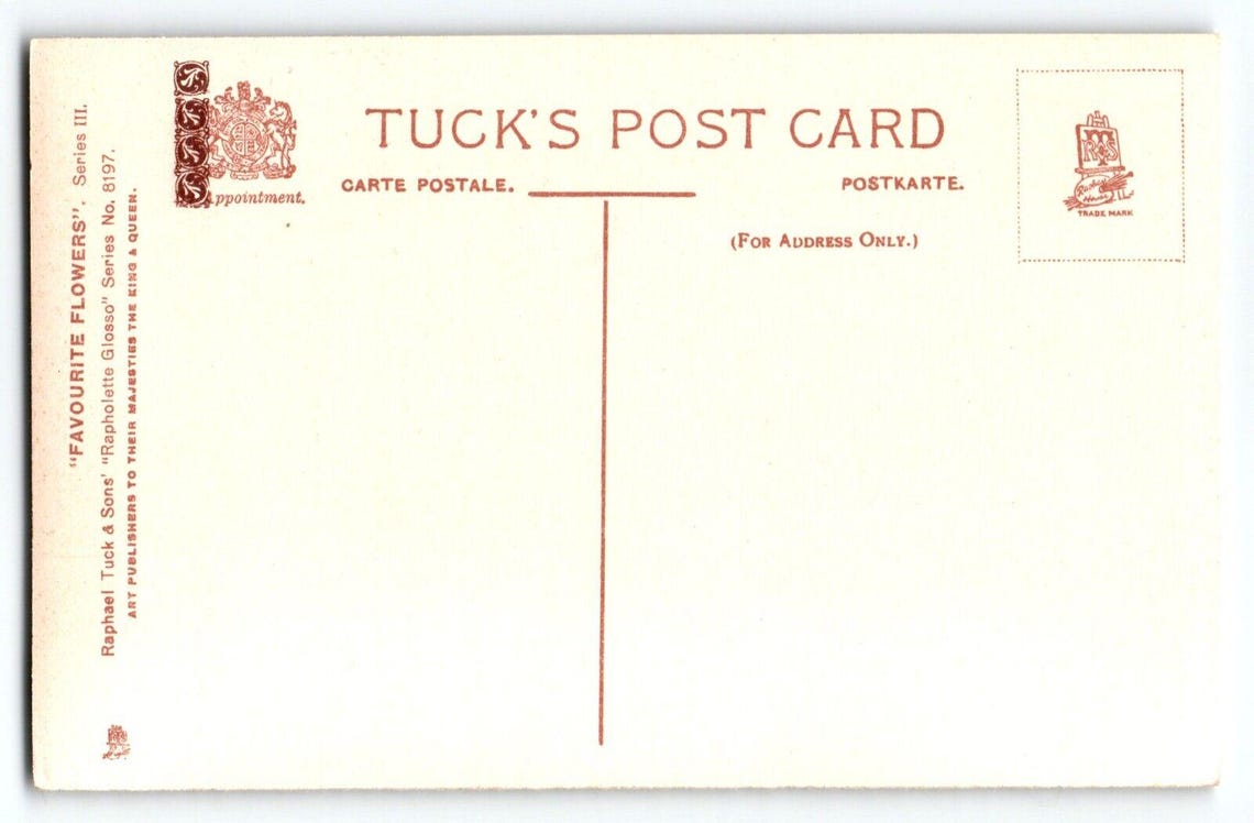 Tuck Postcard Hydrangea Blooms Pink Blue Flowers Gel Series 8190 ...