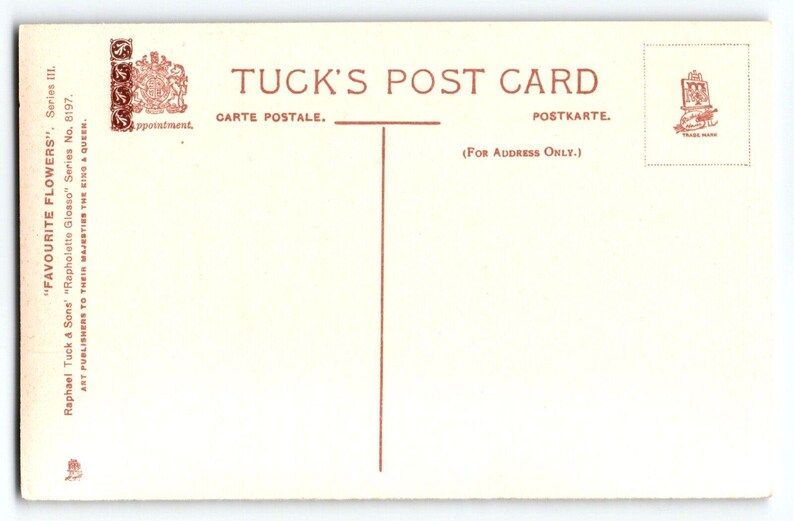 Tuck Postcard Hydrangea Blooms Pink Blue Flowers Gel Series 8190 ...